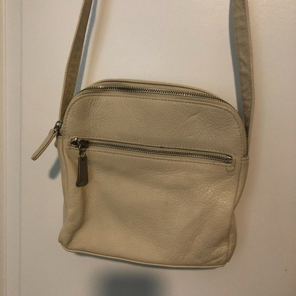 Tignanello | Bags | Tig Two By Tignanello Ivory Cream Crossbody Leather ...